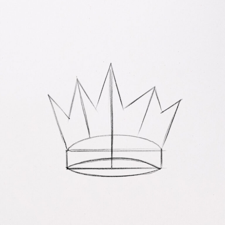 How to Draw a Crown (easy step by step) 👑