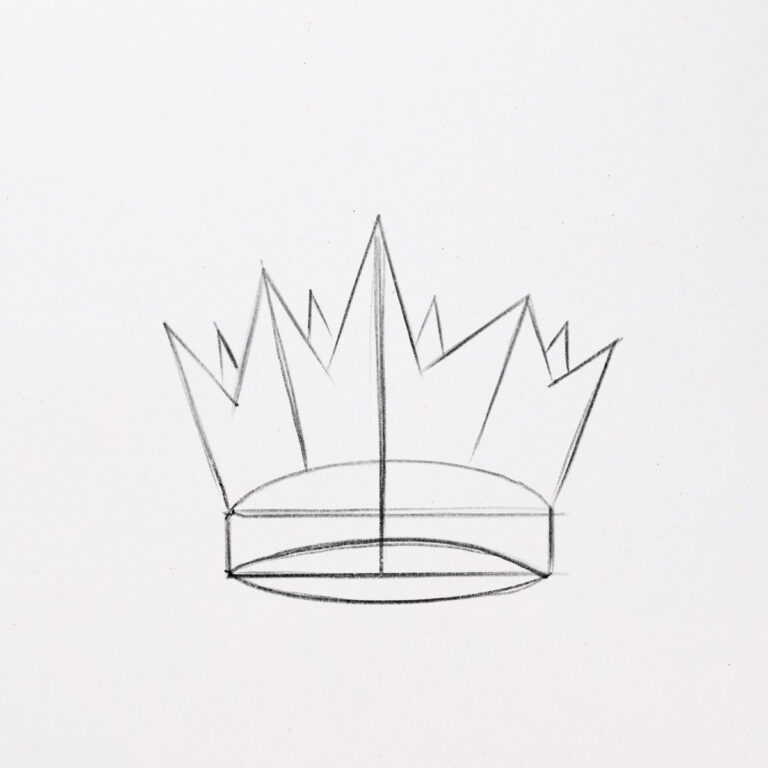 How to Draw a Crown (easy step by step) 👑