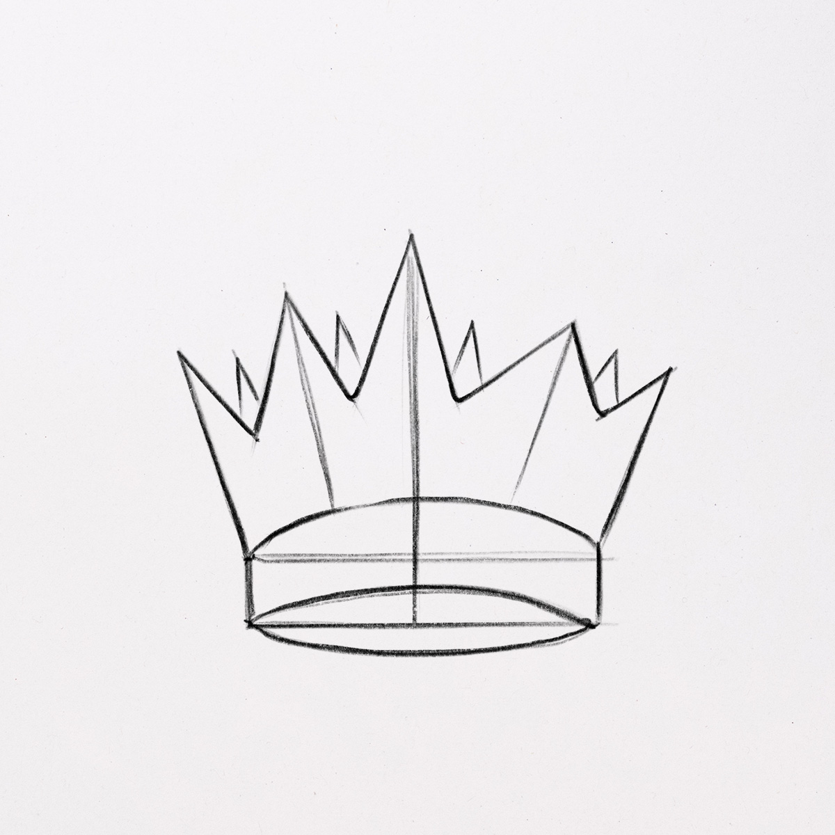 How to Draw a Crown (easy step by step) 👑