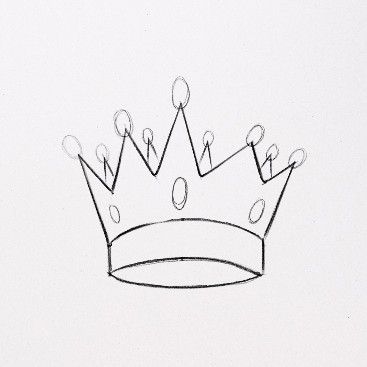 How to Draw a Crown (easy step by step) 👑
