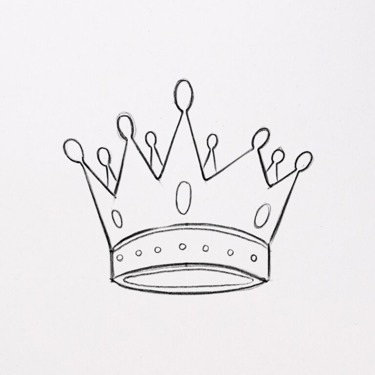 How To Draw A Crown easy Step By Step 