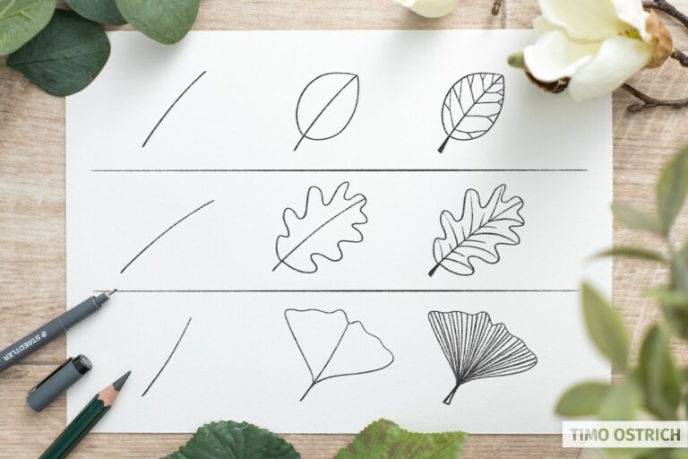 How to draw leaves (simple or detailed) 🌿