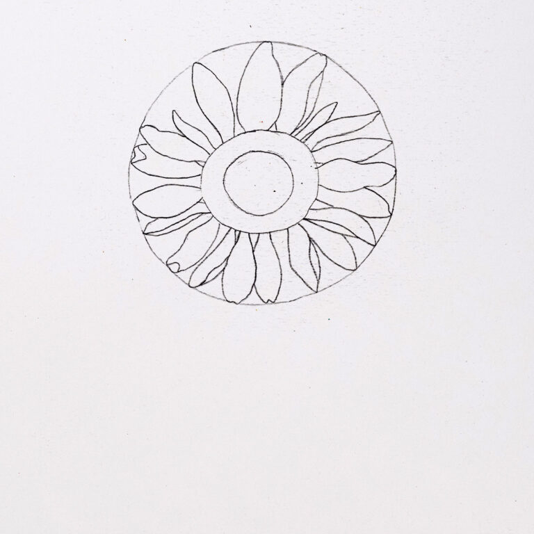 How to Draw a Sunflower (very realistic) 🌻