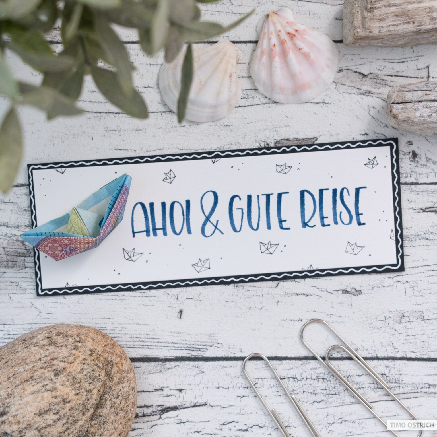 Geldschein zu einem Boot falten (maritimes Geldgeschenk) ⛵